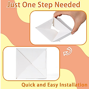 BOOMIBOO 50 Pack Individual Cupcake Containers, Cupcake Boxes with Window, Food Grade Cupcake Holders with Inserts, Stackable Deep Cupcake Carrier (White)