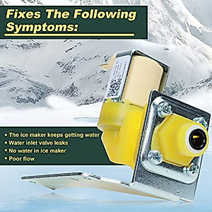 【2023 Upgrade 】000009120, 000008487, 000008483 Ice Machine Water Freezer Inlet Valve 120V, 60Hz, 5W, Compatible with Manitowoc Ice Machine. Fits I, IB, JC, S, SD, QR, SD Series (2-Year Warranty)