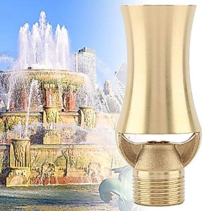 Pond Sprinkler Water Fountain Nozzle, Brass Ice Tower Cascade Cedar Spray Head for Garden Pond, Pool, Rockery Decoration(1/2'' 3/4'')