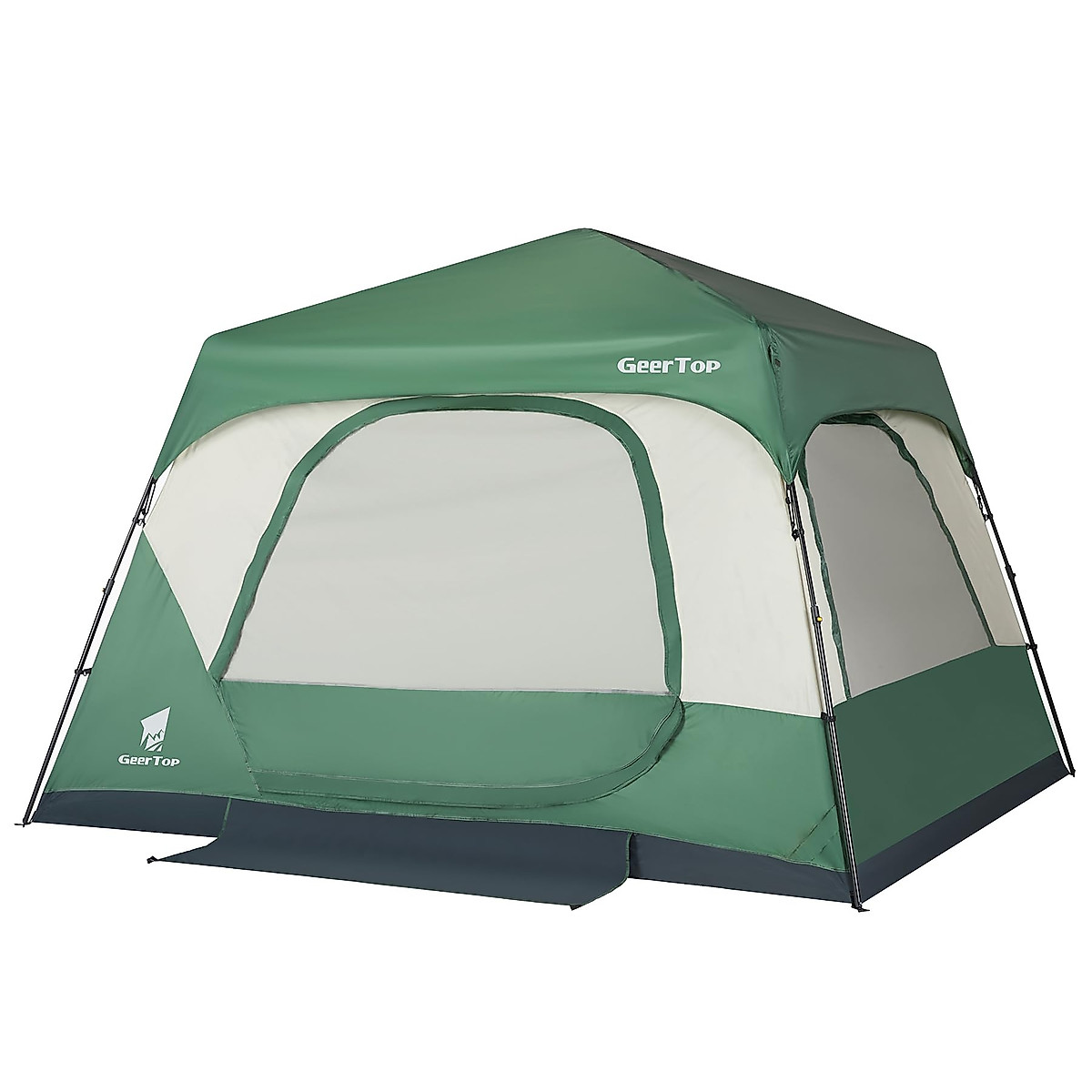 GEERTOP 6 Person Instant Tent for Camping, Large Instant Cabin Tent Easy Setup Pop Up Tent for Family Camping