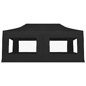 Professional Folding Party Tent with Walls Aluminum,Fruit Stand Gazebo,Deck Gazebo,Camping Gazebo,Hardtop Gazebo,Featuring a Folding Design,for Barbeque,Garden Party,Markets,19.7'x9.8' Anthracite