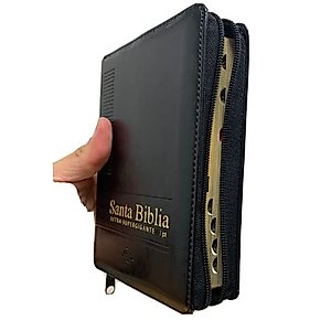 Santa Biblia RVR1960 Letra SuperGigante 9puntos, Tapa negra, canto dorado, índice, cierre, palabras de Jesús em Rojo (Spanish Edition)