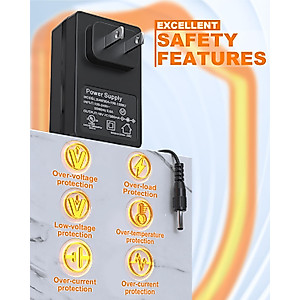 MARBERO 19V AC/DC Adapter Power Cord Power Supply Plug Compatible with MARBERO M82 M82MAX M822 M822MAX M87 M88 M168 Portable Power Station Solar Generator Lithium Battery 1.5A Wall Adapter Charger