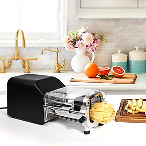 Befano Electric French Fry Cutter, Upgrade Lid Control Version with 1/2 Inch and 3/8 Inch Blade. 300w Commercial Grade Stainless Steel Potato Cutter for French Fries, Sweet Potato,Carrots