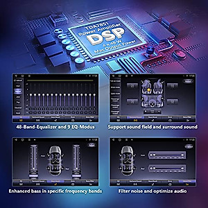 Eonon Apple CarPlay & Android Auto Car Stereo Receiver, Android 10.0 Car Stereo Ultra-Thin 3+32GB Car Radio, Compatible with Volkswagen/SEAT/Skoda, Bluetooth 5.0/4 Sets of UI, 9 Inch-Q53Pro