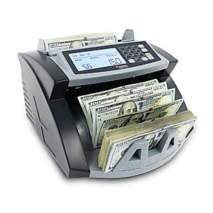 Cassida 5520 UV/MG - USA Money Counter with ValuCount, UV/MG/IR Counterfeit Detection, Add and Batch Modes - Large LCD Display & Fast Counting Speed 1,300 Notes/Minute
