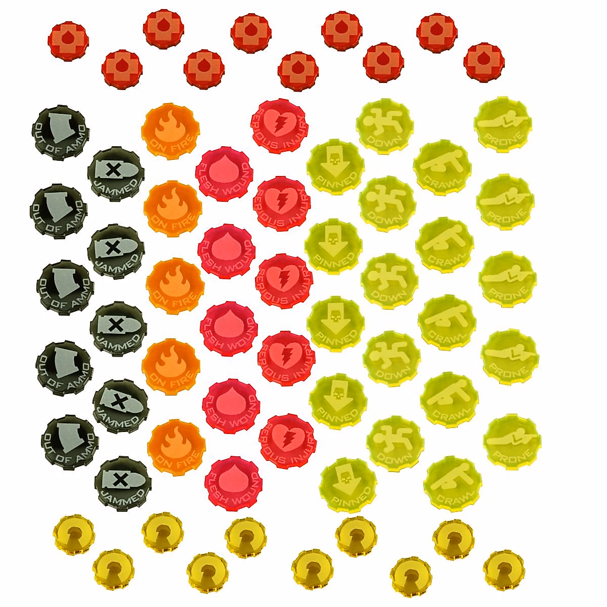 LITKO Hive City Combat Token Set Compatible with Warhammer 40,000 Necromunda: Underhive (65)