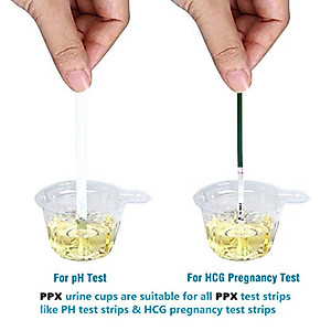 PPX 100 Pack Urine Cups,Plastic Disposable Urine Specimen Cups for Ovulation Test/Pregnancy Test/pH Test Etc. 40ML/1.36 oz