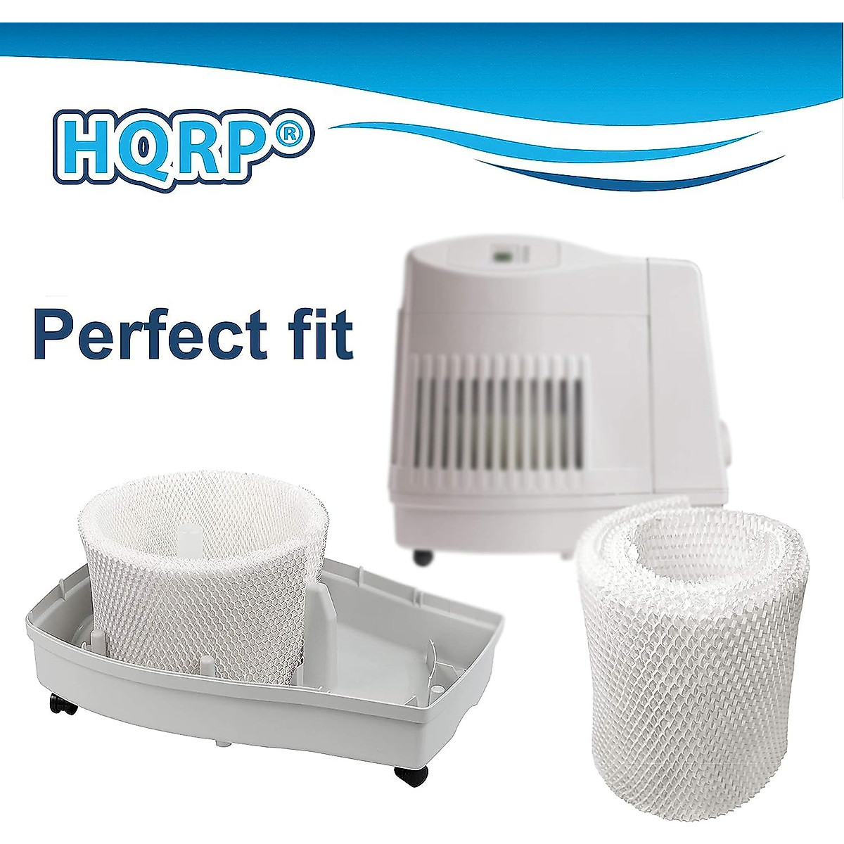 HQRP 2-Pack Wick Filter Compatible with Kenmore 14410, 14411, 15412, 154120, 29979, 29980, 29981, 29982 Console Style Humidifiers, Parts 14906 EF1 EF-1 Replacement