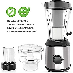 Water cup Electric juicer Blender Blender 22000Rpm High Speed U200BU200Bblender Ice Crusher With 3 Speed U200BU200Bcontrol And 1800Ml Glass Jar 3 Titanium Alloy Blades For Ice ZJ666