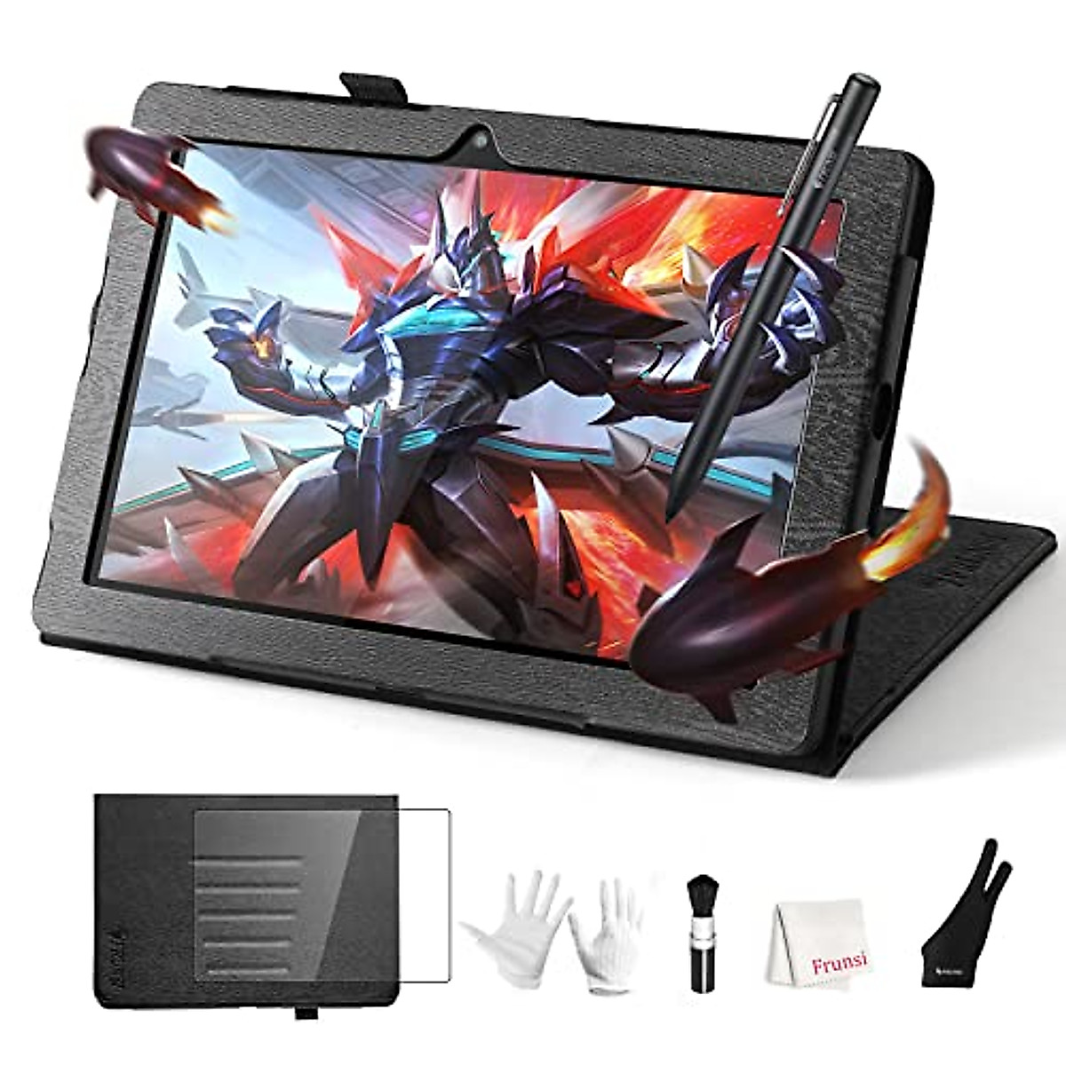 Frunsi Standalone Drawing Tablet,Android 12 Drawing-Tablet with Screen No Computer Needed 4GB/64GB Drawing Display with USB-C for Artist,Designer