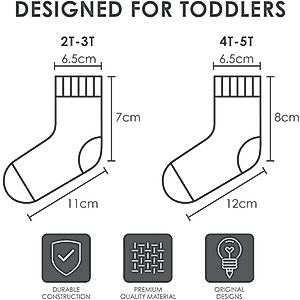 Kids Socks for Girls Boys Toddler Socks With Grippers Soft Cotton Dress Crew Grip Socks for Children 4T-5T Years old (Unicorns & Rainbows)