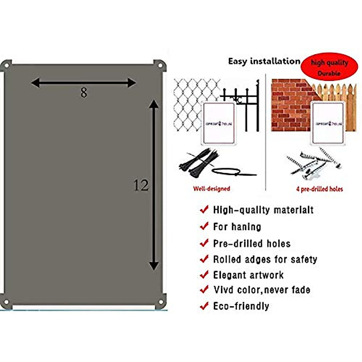 Eletina twinkle Warning Sign Food Allergy Safety Notice Metal tin Sign/If You Have A Food Allerdy Or Special Dietary Requirement Sign 8 x 12 inches