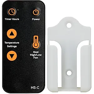 Compatible with Heat Surge Electric Fireplace Stove Heater Infrared Remote Control Accent Power Tower, Mini Glo Touch, Mini Glo Touch HD Widescreen, 2014 S8 EV.3 RNG Item # 30000770