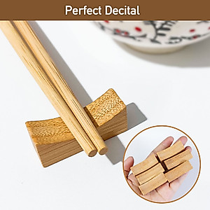 XEHAHOSH Chopsticks Rest Dinner Spoon Stand Knife Fork Holder (Set of 6PCS)