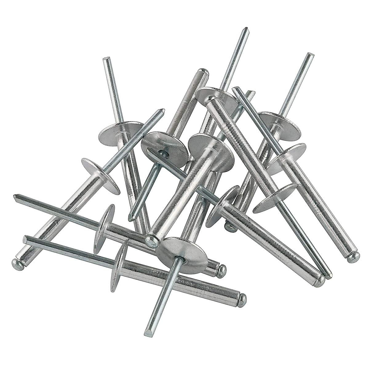 E-outstanding Core Pulling Rivet 60PCS 3/16x1-3/8inch(4.8x35mm) Large Flange Aluminum Blind Rivet Self-Plugging Open End Decorating Fastener Nails Pop Rivets