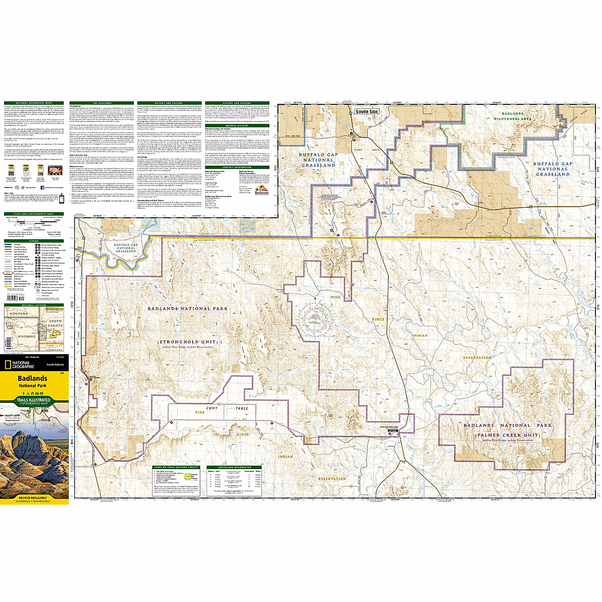 Badlands National Park: South Dakota, USA Outdoor Recreation Map (National Geographic Maps: Trails I