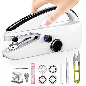Mini sewing machine,Two dear,handheld sewing machine,Easy to Use and Fast Stitch Suitable for Clothes,Fabrics, DIY Home Travel