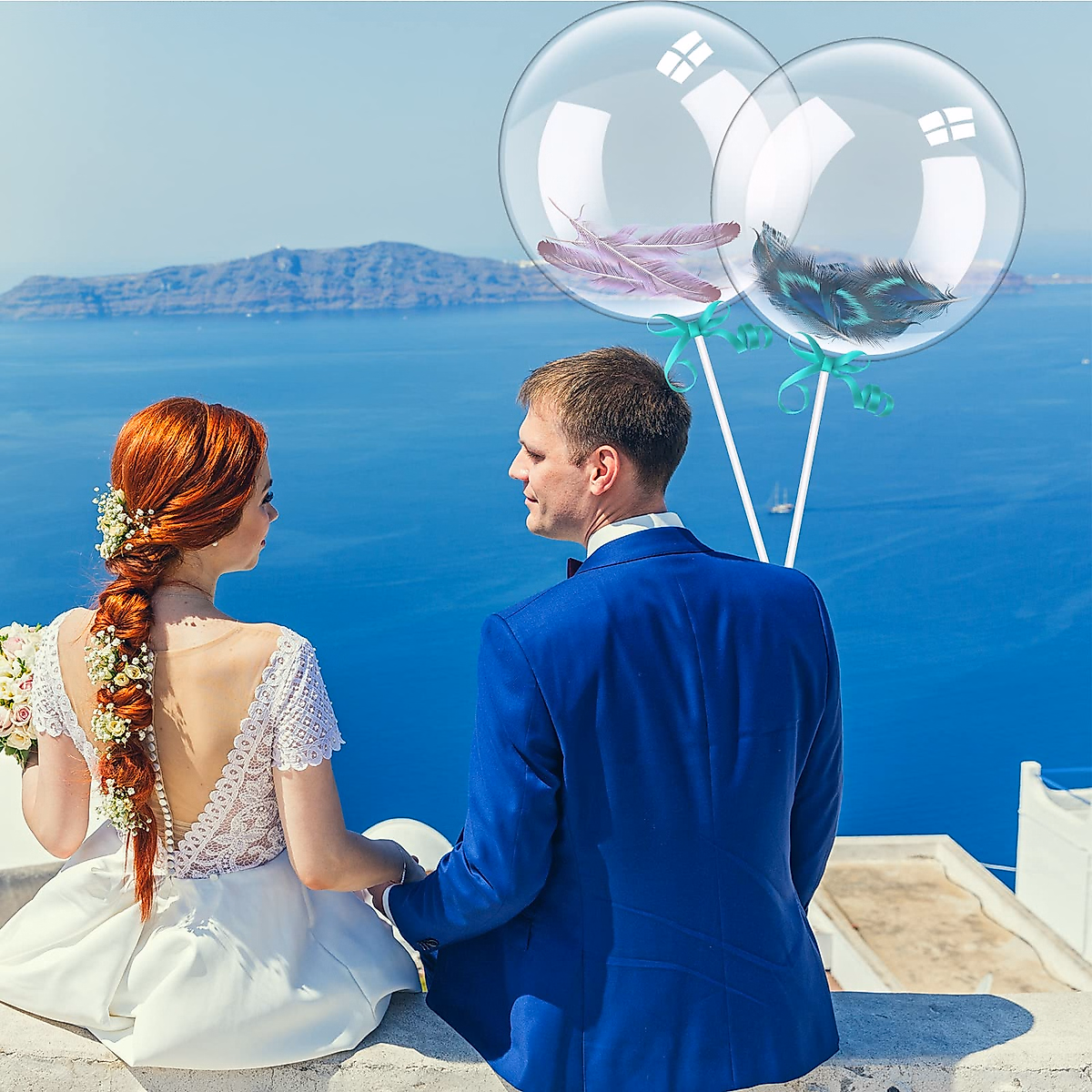 30 Pcs Clear Balloons, Pre Stretched 8 24 36 Inch Bobo Balloons Large Clear Balloons for Stuffing Transparent Latex Balloons Kids' Party Balloons for Easter, Wedding,birthday Party Decorations