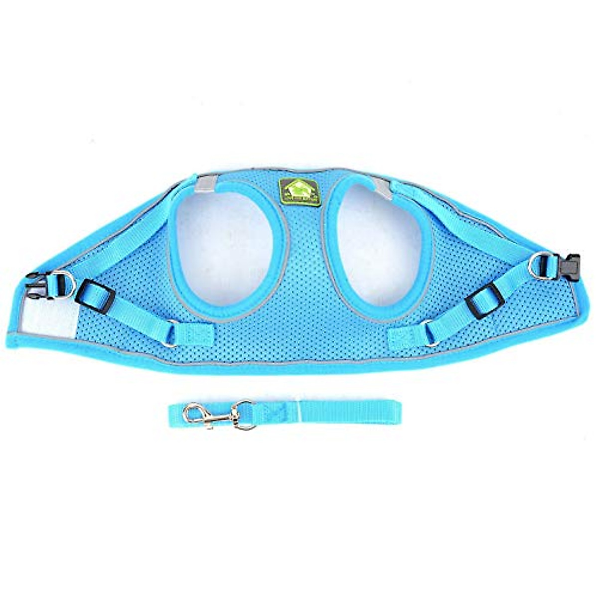 SMALLLEE_LUCKY_STORE Comfort Puppy Harness and Leash,Soft Mesh Step-in Harness for Small Medium Dogs Cat Reflective Safe Walking,Blue,Size M