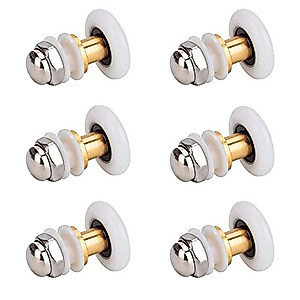 Queta 6PCS x Shower Door Rollers,Roller Diameter 25mm for The Bathroom Glass Sliding Door Pulleys/Runners/Wheels,Strong Load-Bearing Capacity, Ultra-Quiet Shower Glass Door Rollers Replacement