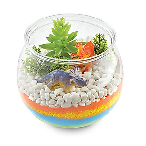 MindWare Make Your Own Dinosaur Habitat – Fun & usable DIY Dino Crafts for Boys, Girls & Teens – Make a Sand-Art Dinosaur Habitat with All Pieces Included – 12 pcs – Ages 6+