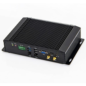 PARTAKER Fanless Industrial PC,Mini Desktop Computer with Intel Core i5 7200U Dual Core CPU, 16GB Ram 512GB SSD,6xCOM, 4xUSB 3.0, 4xUSB 2.0, 2xLAN, GPIO, HD Port, VGA, Wi-Fi, PS/2,Windows 10 Pro