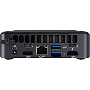 Intel NUC 11 Pro Kit BNUC11TNKI50001 Home & Business Mini Desktop i5-1135G7 4-Core, 16GB RAM, 256GB PCIe SSD, Iris Xe, WiFi, Bluetooth, HDMI, USB 3.2, Black, Win 10 Pro with Hub