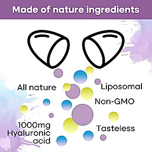 Sambugra Liposomal Hyaluronic Acid Capsules - Hyaluronic Acid Supplements with 1000mg Hyaluronic Acid, Dietary Supplement Support Skin Hydration and Joint Lubrication, 120 Capsules(Pack of 2)