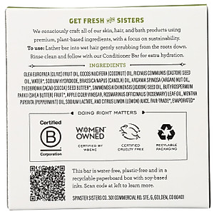 SPINSTER SISTERS CO Rosemary Mint Shampoo Bar, 3 OZ