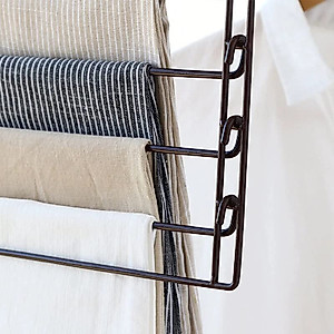 Pants Hangers Space Saving - Hangers for Clothes Hanger Organizer - Jean Hangers Pants Rack Scarf Hanger Closet Space Saving Scarf Organizer - Magic Pants Hangers Pants Organizer 2 Pack