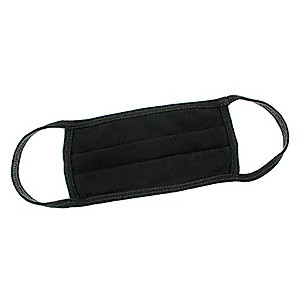 Reusable Face Mask Mouth Mask Pleated Black Cotton USA Made 1 Pack