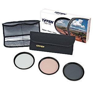 Tiffen 49mm Photo Essentials Kit with UV Protector, 812 Color Warming, Circular Polarizing Glass Filters and 4 Pocket Pouch