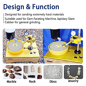 SCOTTCHEN Diamond Flat Lap Wheel 6" x 1/2" Arbor Grinding Sanding Disc Lapping Polishing Disc-80 Grit
