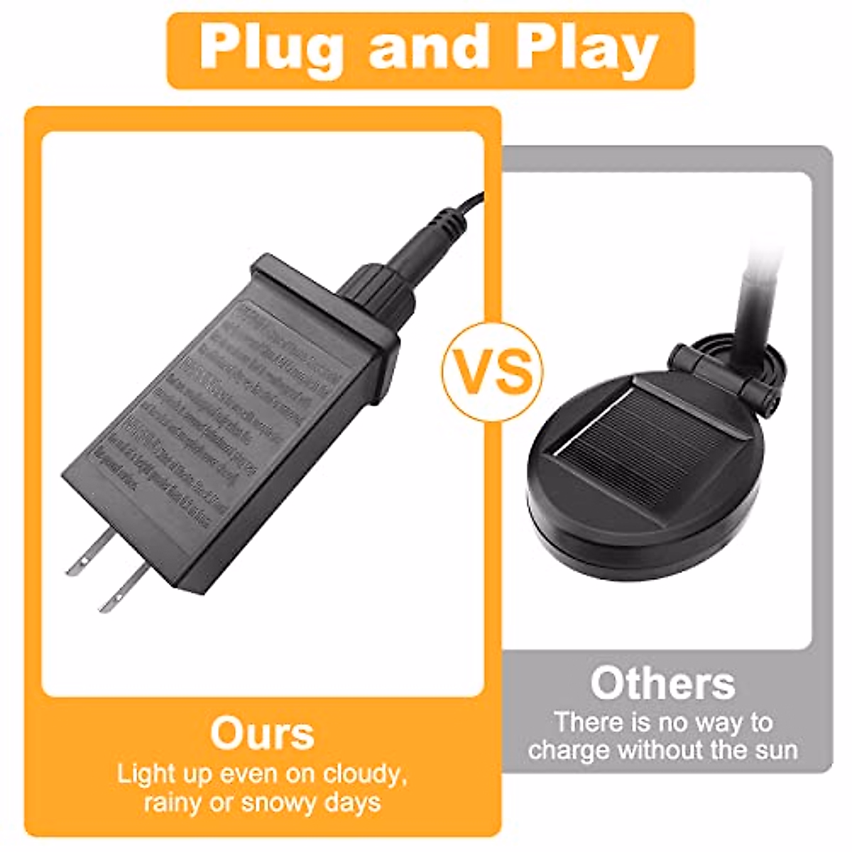 OHIJOY Swaying Garden Lights with Built-in Motor, 4pcs Firefly Lights Outdoor IP65 Waterproof, LED Garden Decorative Lights for Pathway Yard Patio - Warm Yellow