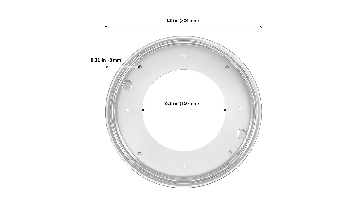ZEONHEI 4 Pack 12 Inch Lazy Susan Hardware - Smooth 360° Rotation