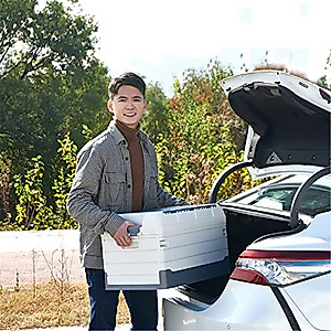 Camping Storage Crates Collapsible Storage Box Plastic Foldable Crate Portable Space Saving Heavy Duty Bin for Fishing Plastic Folding Boxes for Home Garden Car Boot Camping