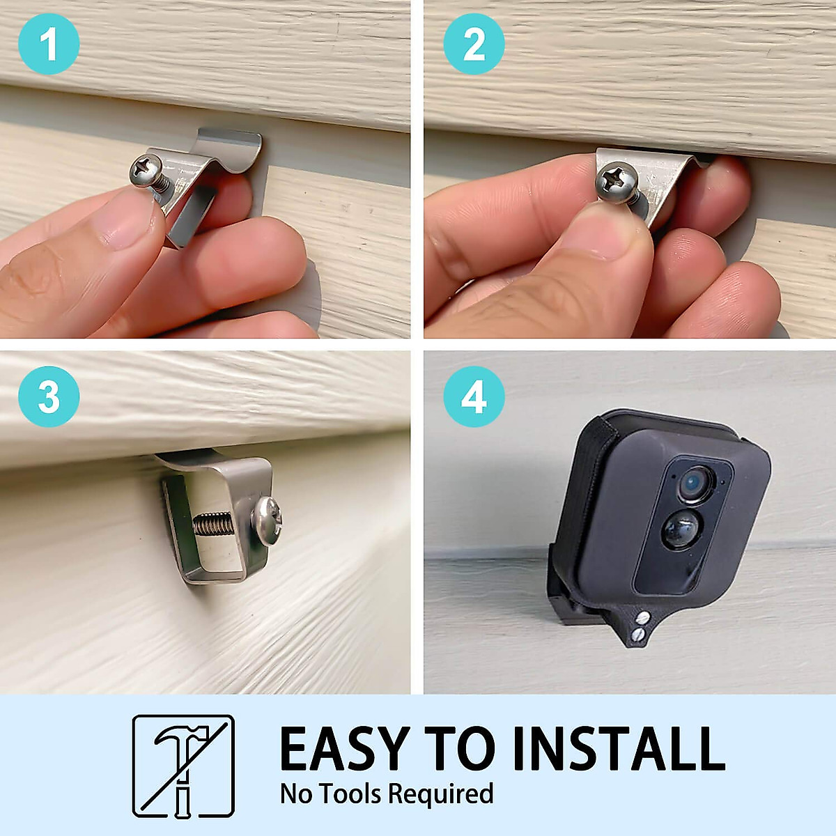 Vinyl Siding Clips for Blink Camera, Damage-Free Outdoor Siding Screws Hooks Hanger for Mounting XT2 Camera Home Security System, Weatherproof Stainless Steel Blink Siding Mount (10 Pack)