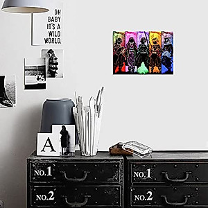 KAIWALK Anime Poster Tanjirou Nezuko Zenitsu Agatsuma Inosuke Hashibira Giyuu Tomioka Print on Canvas Painting Wall Art for Living Room Decor Boy Gift (Unframed, Q-D-3042)