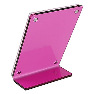 Slanted Back Photo Frame, Self Standing Photo Frame Durable Wide Application for Business Cards for Livingroom (Rose Red)