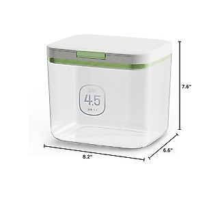 LivLab Rice Dispenser - with Measuring Cup Grain Container Bin for Kitchen Pantry Storage, BPA Free,4.5 L/4.6qt/5kg