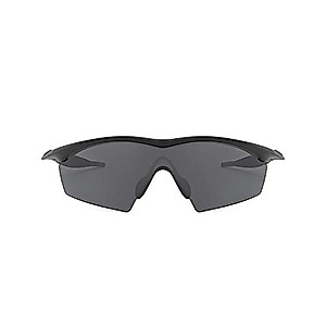 Oakley Men's OO9060 M Frame Strike Rectangular Sunglasses, Black/Grey, 29 mm