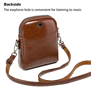 IMCUZUR Small Crossbody Bag for Women Cell Phone Leather Purse Wallet with Adjustable Strap
