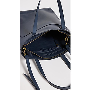 Madewell Women's The Zip-Top Medium Transport Tote, Dark Baltic, Blue, One Size