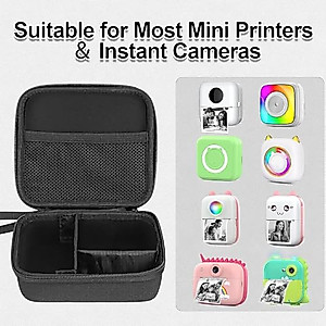 HUIJUTCHEN Mini Thermal Portable Printer for iOS&Android with Hard Protection Storage Case,Bluetooth Inkless Pocket Printer with 11 Rolls of Thermal Paper＆Sticker to Print Photo Receipt DIY