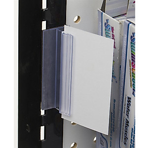 Displays2go Magnetic Price Tag Holders, Tooth-Like Gripper, Plastic, Set of 100 (Clear) (GRIPHINGEM)