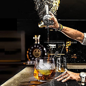 JBHO Premium Whiskey Glasses - Set of 6-12 Oz Scotch Glasses - Old Fashioned Non-Lead Crystal Glass - Gift-Box Idea for Scotch Lovers/Style Glassware for Bourbon/Rum glasses/Bar Cocktail Glasses