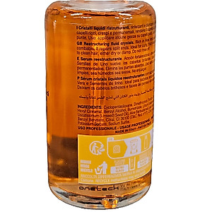 Fanola Nourishing Restructuring Fluid Crystals Hair Serum Detangles, Adds Shine, And Prevents Split Ends For Curly, Frizzy And Permed Hair 3.38oz