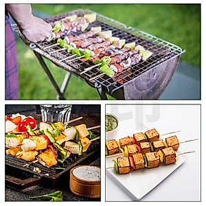 Thatsdoven Handpicked 120PCS 10 inch Natural Bamboo Skewers for Kabob, Grilling, BBQ, Barbecue,Fruit, Appetizer,Chocolate Fountain,Wooden Sticks, Kitchen, Party and Crafting.