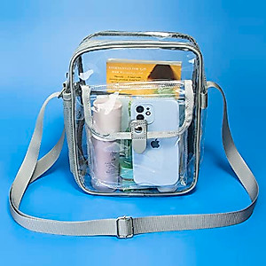 SPODEARS Clear Bag Stadium Approved Crossbody Purse, Small Clear Tote Bag for Concert Festival Work Sports Events